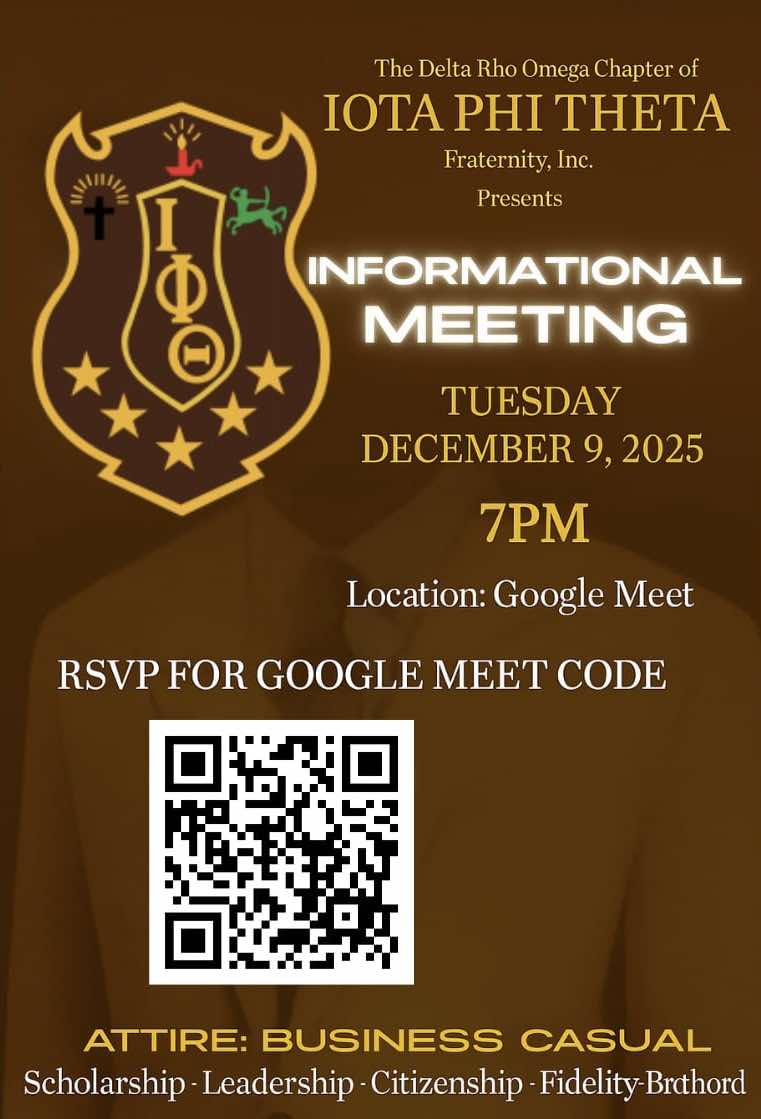 Delta Rho Omega Informational Meeting – Spring 2026 Intake – One Iota Events