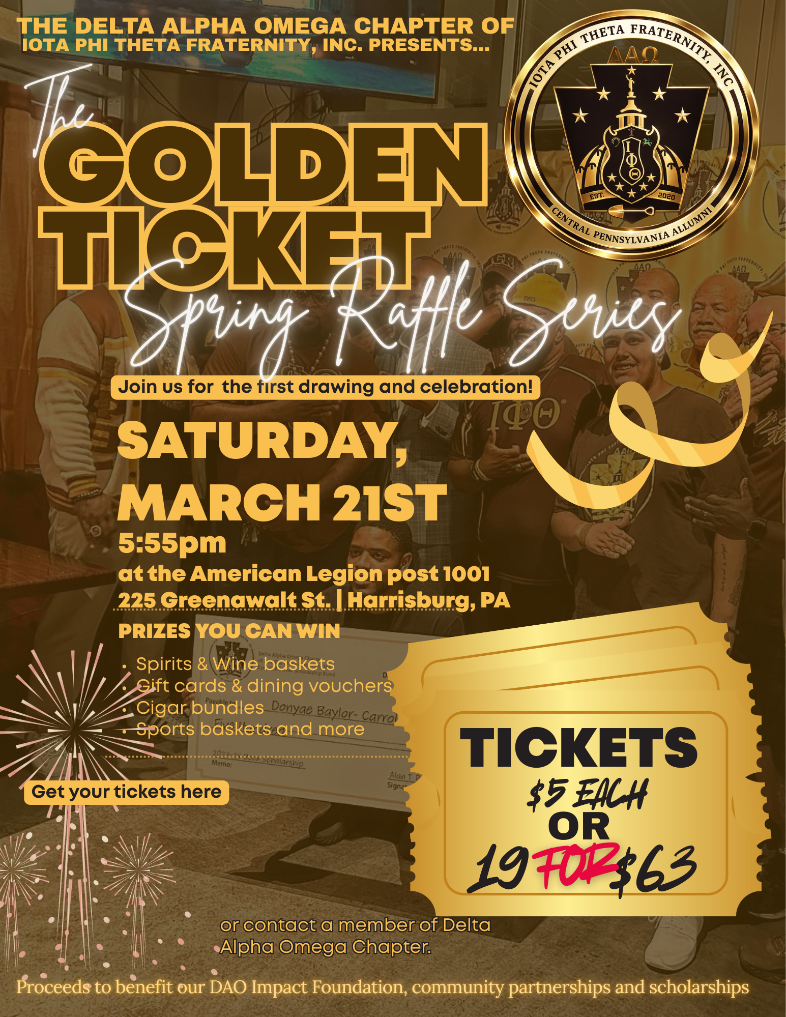 The DAO Golden Ticket Spring Raffle – One Iota Events